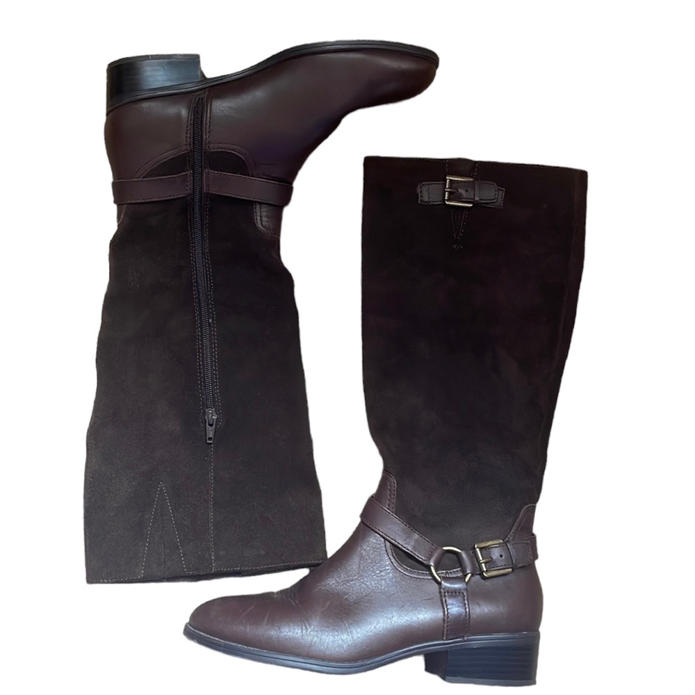 Lauren Ralph Lauren Mcleod Tall Suede Leather Riding … - Gem